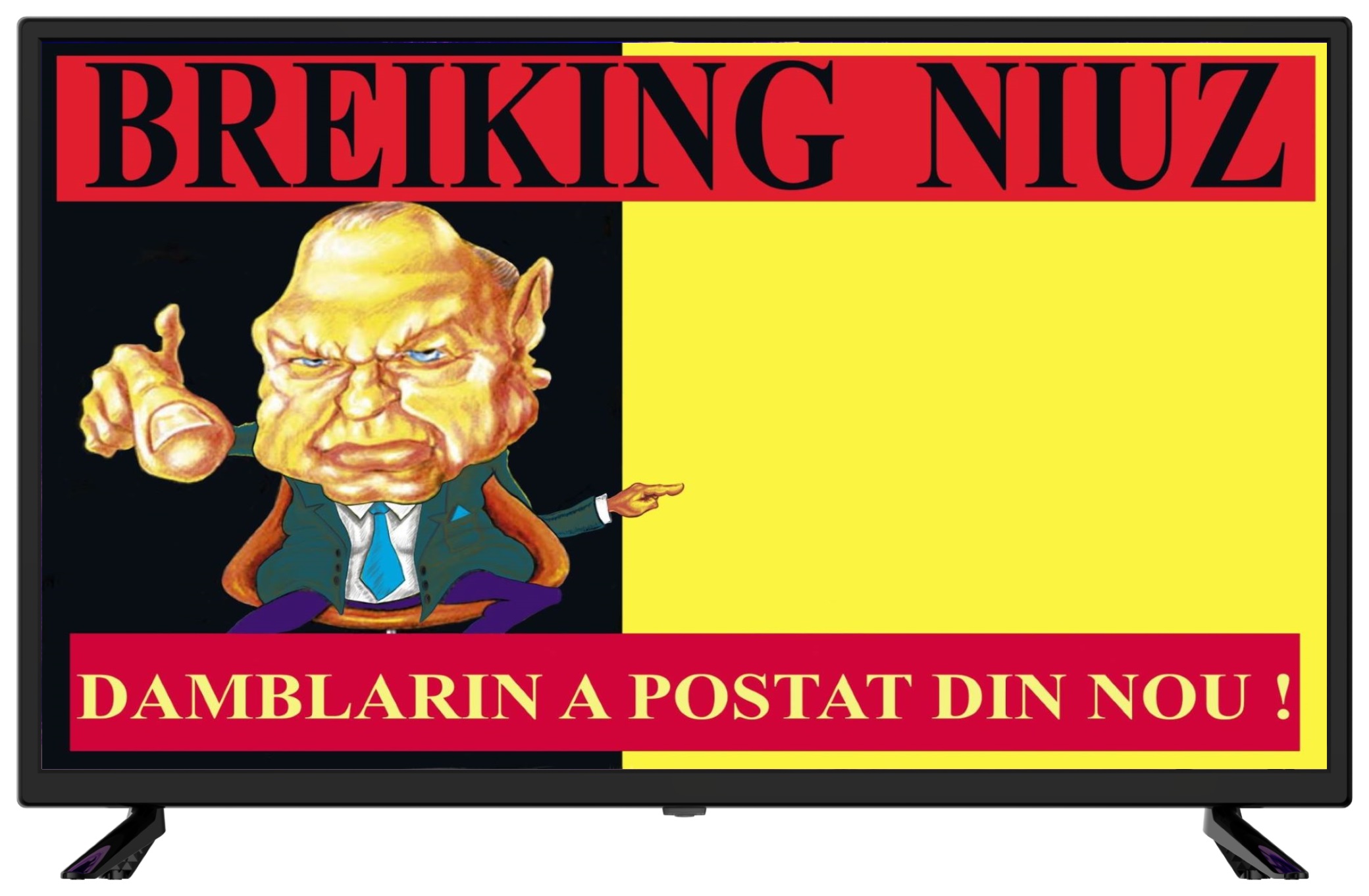 Breiking Niuz (caricatura) – DAMBLARIN: Pamflet, Caricatură, Miere și Venin