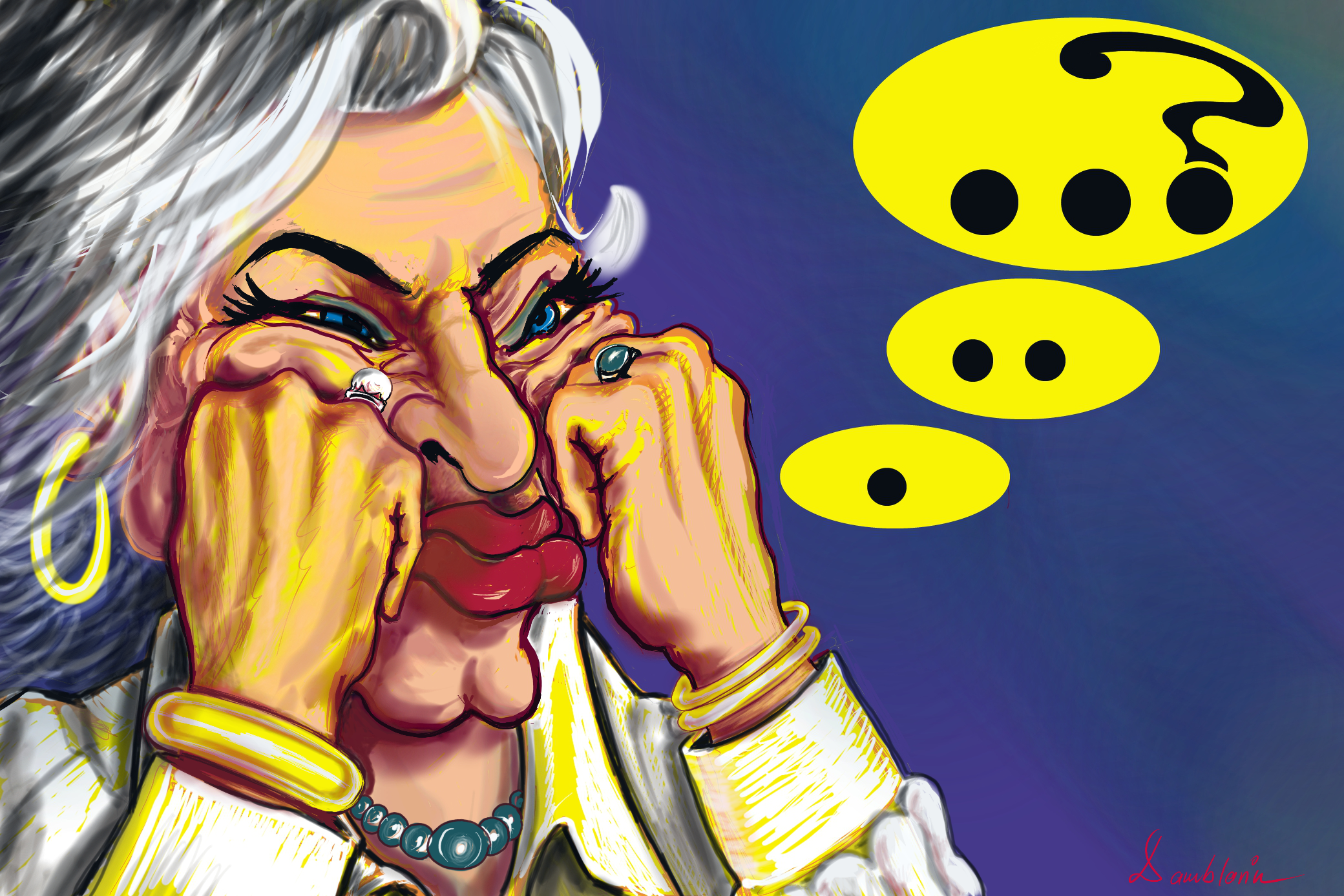 Știu … puncte, puncte ! (caricatura) – DAMBLARIN: Pamflet, Caricatură ...